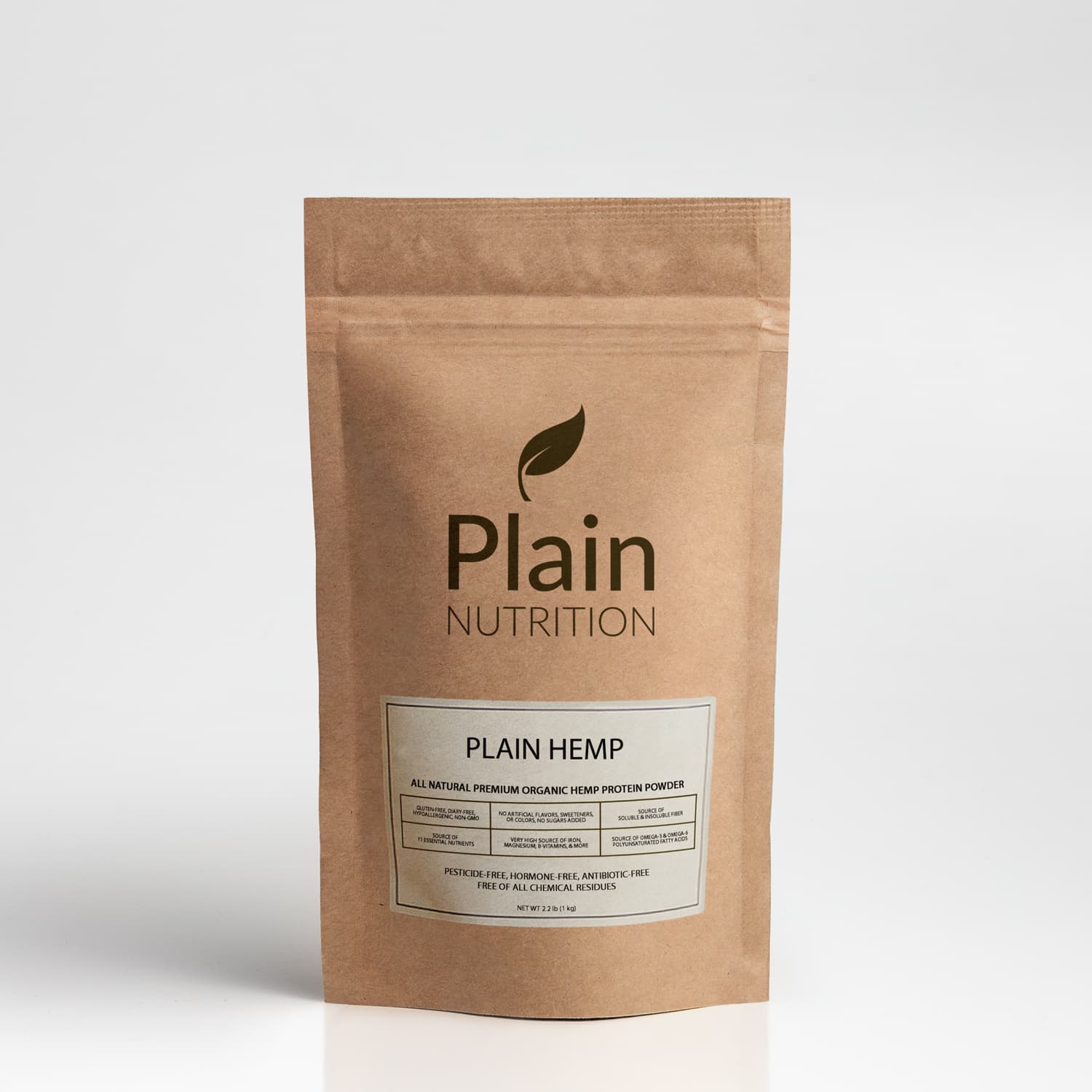 Plain Hemp- Organic Hemp Protein Powder - Plain Nutrition